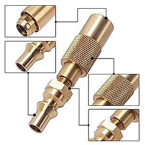 X Home 1/4 Inch RV Propane Quick Connect Adapter for Blackstone Griddle, 17 Inch and 22 Inch Tabletop Griddle, Solid Brass Conversion Fitting