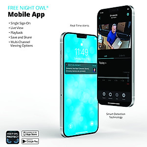 Night Owl 8 Channel Bluetooth Video Home Security Camera System with (8) Wired 1080p HD Indoor/Outdoor Spotlight Cameras with Audio and 1TB Hard Drive