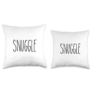 SNUGGLE, Rae Inspired Text Dunn, Relax, Chill, Enjoy Throw Pillow, 16x16, Multicolor