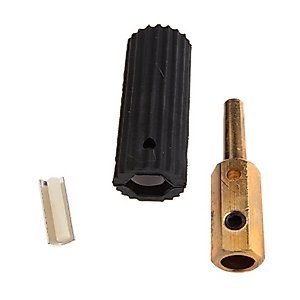 Forney 57903 Sure Grip Plug Male Black Sleeve Fits Spitfire And Miller Welders