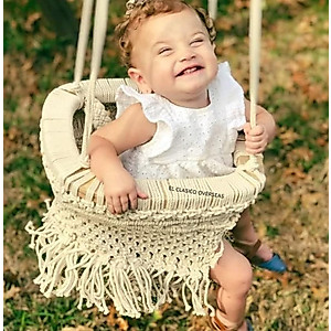 Handmade Macrame Baby Swing Natural Rope Hammock for Baby Macrame Swing Chair for Baby