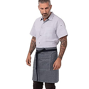 Chef Works Unisex Portland Half Bistro Apron, Indigo Blue, One Size