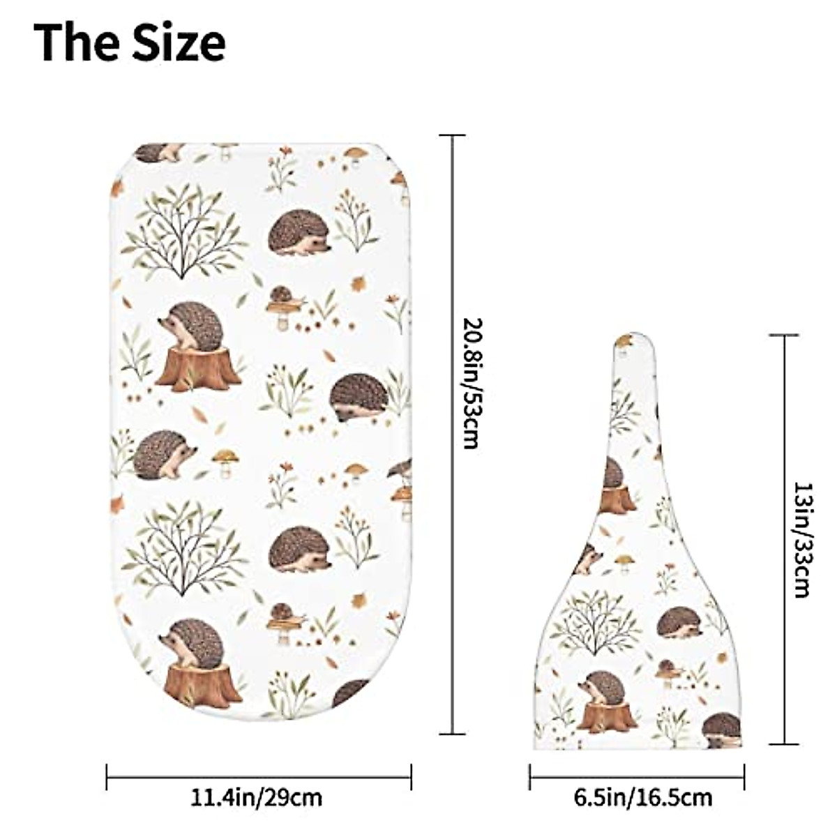 Hedgehog Baby Stuff Mushroom Newborn Swaddle Blanket with Beanie Set, Soft and Stretchy Baby Receiving Blanket Swaddle Sack for Boy and Girl Gift