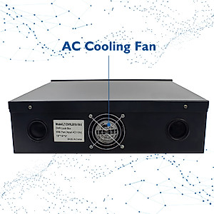 ThePoEstore 18in X 18in X 5in NVR/DVR Lock Box，Black 16 Gauge Heavy Duty Steel With Fan NVR Network Locking Box，Safety Lock Box For CCTV Balun