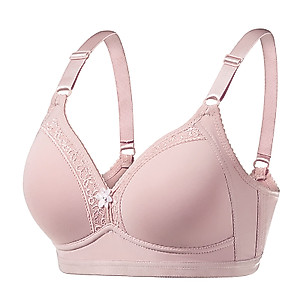 Hnodov Everyday Comfort Full Coverage Bra, Womens High Support Wireless Bralette Comfortabe Breathable Molded T-Shirt Bra High Support Sports Bras for Women Camisolas para Mujer