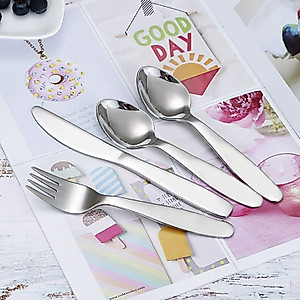 VANRA Premium 18/8 Stainless Steel Children Cutlery Set 6.6-inch Kids Dinner Knives Set 4 Pieces Silverware Flatware Utensil Set for Home School (4 Knives)