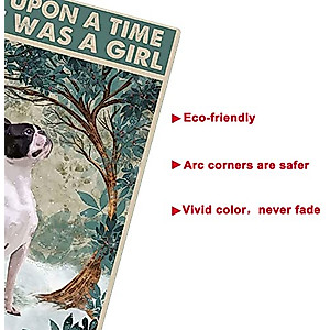 French Fighting Dog Metal Tin Sign,Who Really Loved Boston Terriers Retro Poster Garage Kitchen Wall Plaque Home Decor Cafe Bar Pub Beer Club Poster Painting 8x12 inch