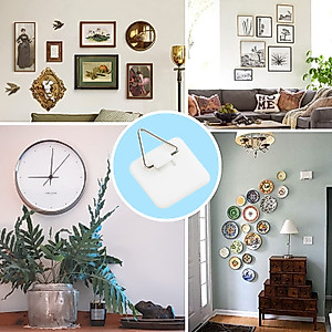 50PCS Plate Hangers for The Wall Plate Holder Hooks for Decorative Plates 1.3 Inch Sticky Invisible Adhesive for Art Supplies Home Decor