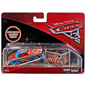 Disney Pixar Cars 3 Demo Derby Bill - Diecast 1:55 Scale with Synthetic Rubber Tires