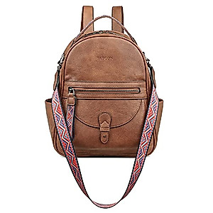 FADEON Mini Backpack Purse for Women, Designer Leather Cute Roomly Small Backpacks, Ladies Shoulder Backpack Fashion Handbag