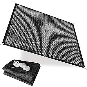 Alion Home 40% Sunblock Shade Cloth with Grommets - Garden Netting - Sun Shade Cover for Garden Patio Plants - Black (6' x 4')
