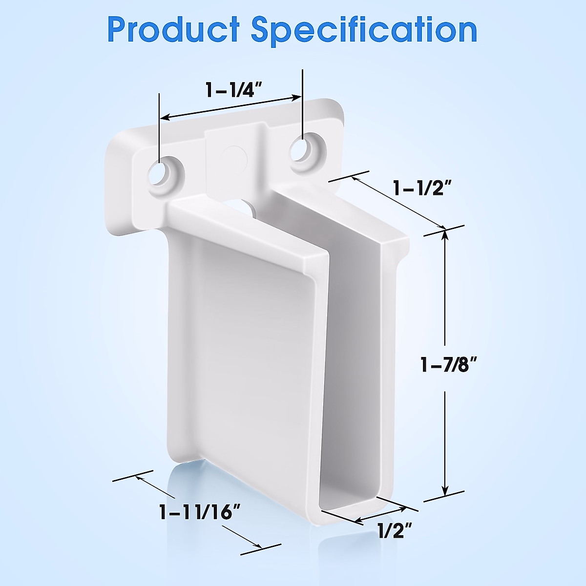 Dreyoo 12 Pack Wire Shelf End Bracket, White Plastic Closet Shelves Brackets, Wall Mount Brackets for Shelves Closet, Screws Included