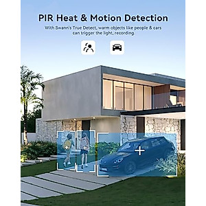 Swann 4K Master Security Camera System, 8pcs PoE Bullet Cameras, 8CH Cat5e Wired NVR System with 2TB HDD, Sensor Spotlights, Color Night Vision, 24/7 Home Surveillance, True Detect, Indoor/Outdoor