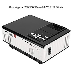 VS314 Mini Projector, 1500 Lumens HD Video Projector 180'' Home Cinema LCD Movie Projector with Remote Control Support 1080P External Phone Sync Screen Micro Projecting for Home Entertainment (US)