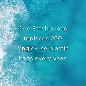 Stasher Platinum Silicone Food Grade Reusable Storage Bag, Clear (Stand-Up Mega) | Reduce Single-Use Plastic | Cook, Store, Sous Vide, or Freeze | Leakproof, Dishwasher-Safe, Eco-friendly | 104 Oz