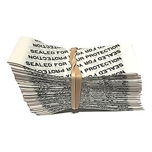 66 x 25 mm WHITE Perforated Shrink Band for Growler Bottles, Pharmaceutical Bottles, Gallon Jugs, Honey Bottles, and More. Fits 1 1/4" to 1 1/2" Diameter - Pack of 250