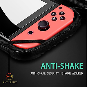 CALLCASE Carrying Case for Nintendo Switch OLED / Switch - Shockproof Protective Hard Shell Storage Bag for NS Console and Accessories, Portable Travel Pouch Bag with 10 Game Card Slots - Silver