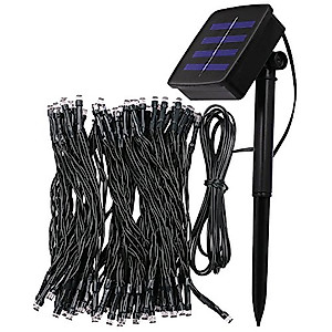 Xunata 171ft Solar Christmas Light, 500 Units LED 2 Modes Solar Powered Fairy String Lights for Outdoor, Gardens, Homes, Wedding, Christmas Party, Waterproof (Warm White)