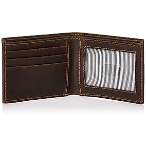 Timberland mens Sportz Quad Leather Passcase Wallet , Dark Brown, One Size