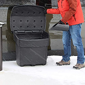 FCMP Outdoor - Outdoor Salt, Sand, and Storage Bin, Black