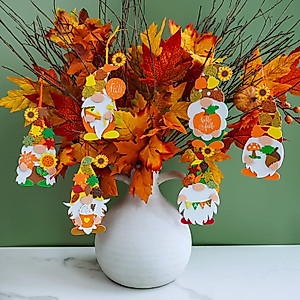 Winlyn 24 Sets Fall Craft Kits DIY Fall Gnome Ornaments Decorations Art Sets Fall Leaf Pumpkin Sunflower Foam Stickers Arts and Crafts for Kids Autumn Halloween Thanksgiving Activity Art Project