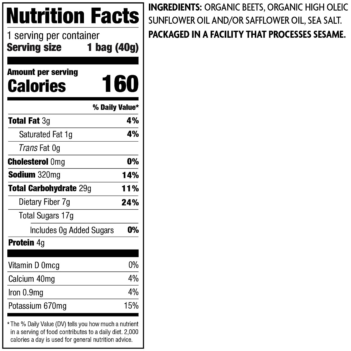 Rhythm Superfoods Cripsy Beet Chips, Salted, Organic and Non-GMO, Vegan/Gluten-Free Superfood Snacks, 1.4 Oz (Pack of 4)