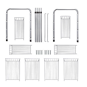 Flagship 2 Tier Under Sink Organizers and Storage Rack Expandable Cabinet Shelf Rack for Kitchen Bathroom Silver (16-25 inches)