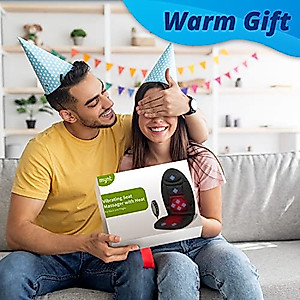 Seat Massager with Heat, Vibrating Back Massager for Chair Massage Cushion, 8 Vibrating Nodes to Relieve Stress and Fatigue for Back, Shoulder and Thighs