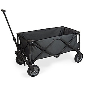 ONIVA - a Picnic Time Brand - Adventure Wagon Folding Wagon - Wagon Cart - Sport Utility Wagon - Beach Wagon Collapsible, (Dark Gray) 35.6 x 18.9 x 21.9