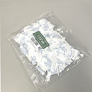 USPak Deisscant Packs 2 Gram 100 Packets Silica Gel Drying Agent Moisture Absorbers Dehumidifiers for Storage