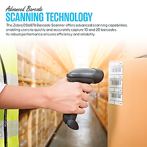 DS6878 Zebra/Motorola Symbol Barcode Scanner Bundle - 1 Year Warranty - with USB Cable, Spare Battery & Microfiber Cleaning Cloth (Renewed)