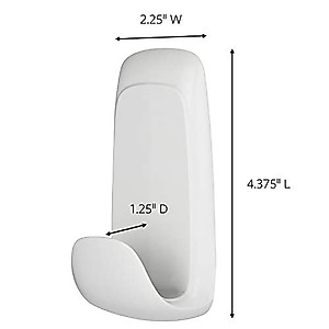 Command 17088Q-ES Jumbo Hook Heavy Duty, Holds 7.5 lbs HARDWARE, 0, Quartz, 4 Count