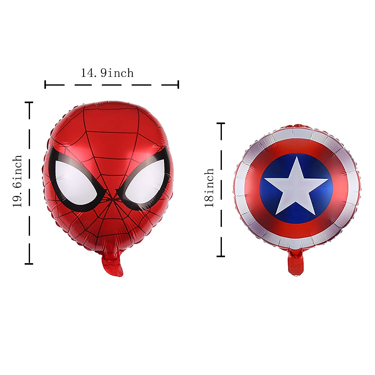 5PCS Aluminium Film Balloons for Superhero Avengers Party,for Superhero Birthday Party Supplies