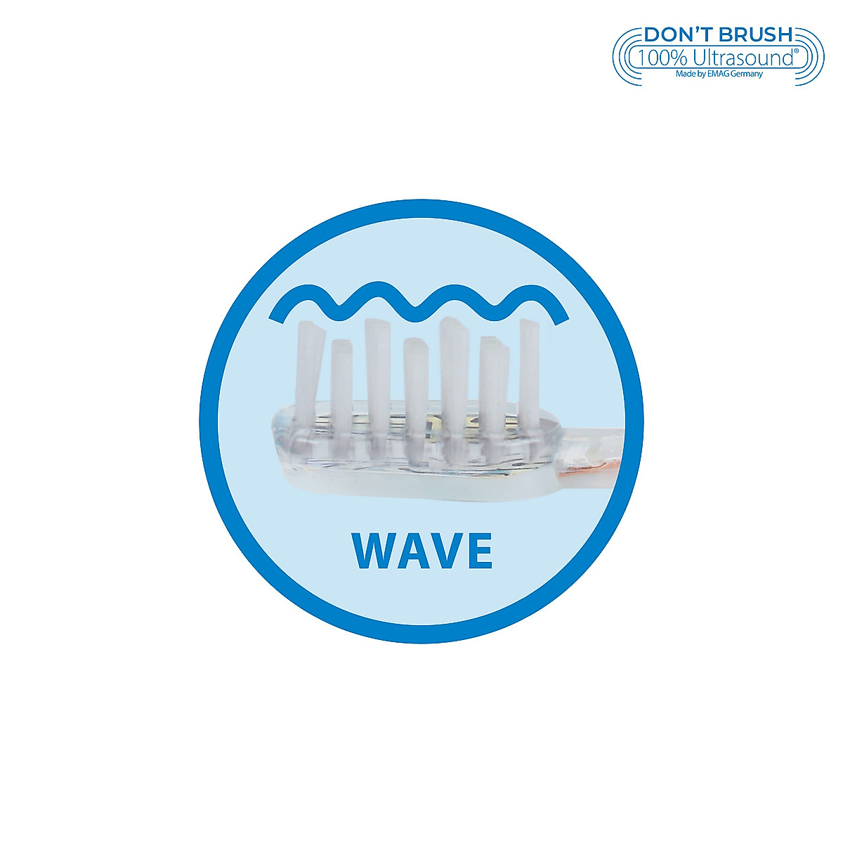 Emmi-dent Platinum 4-Pin Wave Bristle-Head Attachments - Electric Toothbrush Replacement Heads. Cleans with Ultrasound Waves. (Wave 4 Pack)