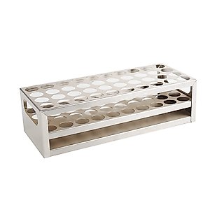 LABINVO 40Holes(4×10) Tube Rack, Suitable for Tubes of Dia.≤21mm,Stainless Steel Test Tube Holder,IN-TTRS40