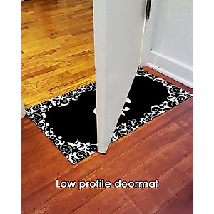 Toland Home Garden 800015 Fleur De Lis Lily Door Mat 18x30 Inch French Outdoor Doormat for Entryway Indoor Entrance