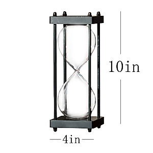 Large Fillable Hourglass Timer, Decorative Empty Hourglass, Wooden Frame Sand Hourglass