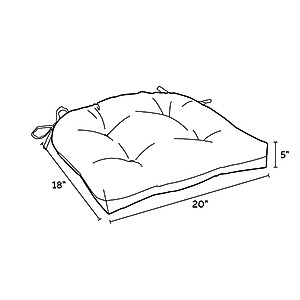 Arden Selections Outdoor Wicker Chair Cushion 18 x 20, Sapphire Blue Ashland Jacobean