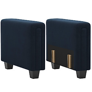 Belffin Velvet Armrest Module for Modular Sectional Sofa Couch Side Armrest for Sectional Modular Couch Blue