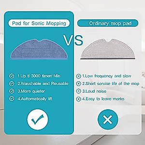 Home Times Accessories Kit for Xiaomi Roborock S7 S7+ T7S T7 Plus T7S Plus,S70,S75(4 Mop Cloth+4 Heapa Filter+1 Brush)