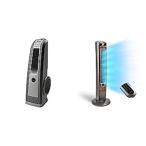 Lasko 4924 High Velocity Blower Fan with Handle, 30 Inch, Gray & Oscillating Tower Fan, Nighttime Setting, Remote Control, Portable, Timer
