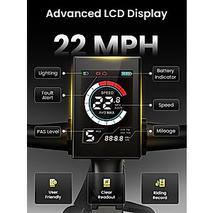 Heybike Electric Bike for Adults,750W Peak Brushless Motor,up to 40Miles,22mph Max Speed Electric Mountain Bike,480WH Removable Battery Ebike,27.5'' Tires, 7-Speed and Front Suspension