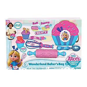 Just Play Disney Junior Alice’s Wonderland Bakery Bag Set, Dress Up and Pretend Play, Officially Licensed Kids Toys for Ages 3 Up