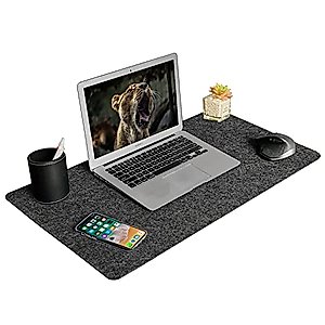 DAWNTREES Large Felt Desk Pad , 40''x16'' Full Desk Mouse Pad, Desk Pad for Keyboard ,Computer Mat for Desk ,100X40cm Felt Desk Mat for Desk Pad Protector