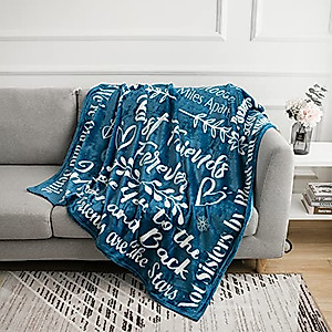 Best Friend Blanket Birthday Gifts with Loving Messages | Luxurious Friends Blanket for Best Friend Birthday Gifts for Women | Snuggly Soft Fleece Blanket 50" X 60"