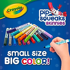 Crayola Pip-Squeaks Skinnies Washable Markers, 64 count, Great for Home or School, Perfect Art Tools