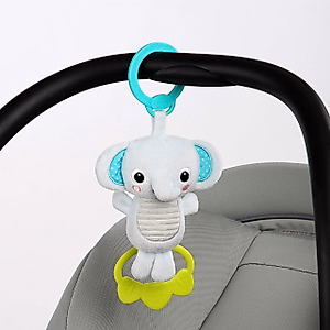 Bright Starts Tug Tunes On-The-Go Take-Along Toy, Elephant, Newborn +