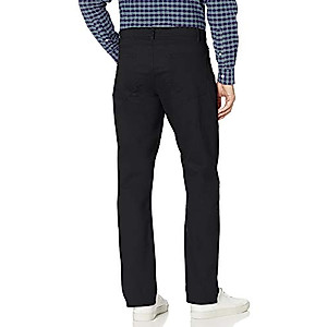 Amazon Essentials Men's Relaxed-Fit 5-Pocket Stretch Twill Pant, Black, 40W x 30L