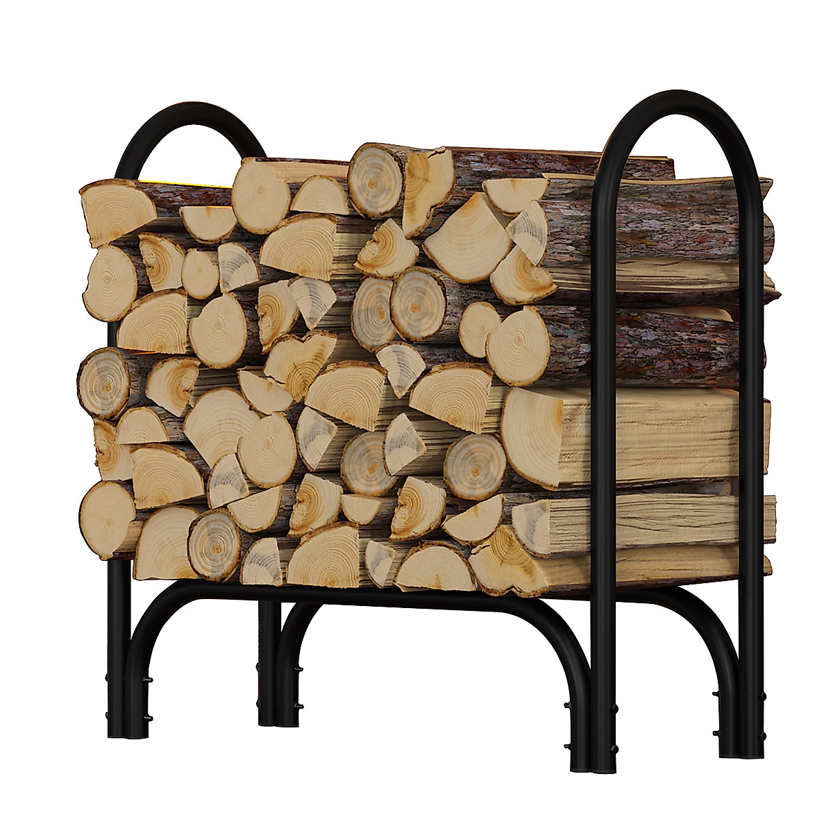 Fire Beauty Firewood Rack Log Holder,Log Storage Holder,Storage Rack,Firewood Stacker for Fireplace Indoor Outdoor(Middle)
