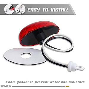 HERCOO LED Dually Bed Fender Side Marker Lights Front Rear Lamps Compatible with Ford 1999-2010 F350 F450 F550 Super Duty, Amber & Red